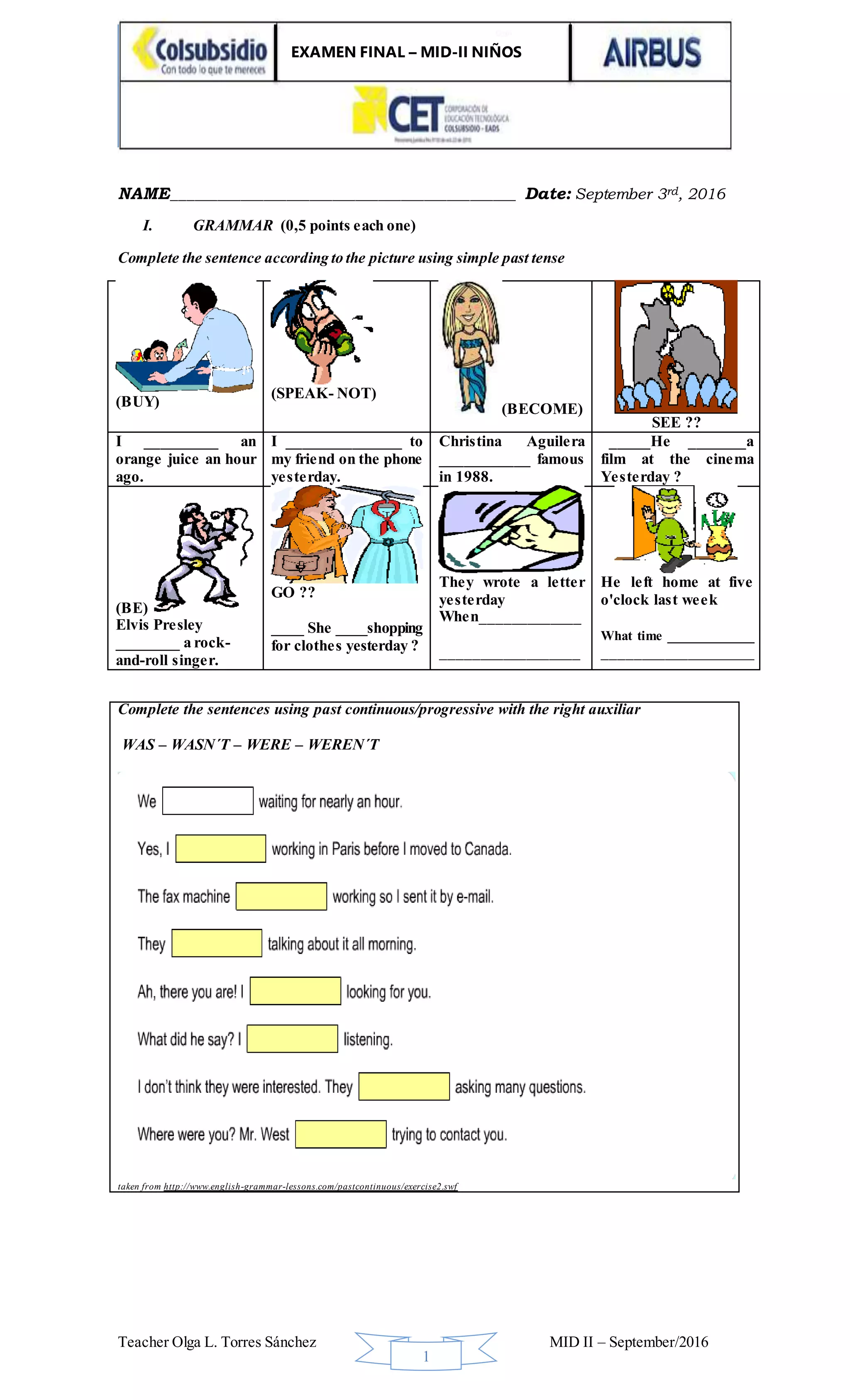 FINAL ENGLISH TEST - MID II | PDF