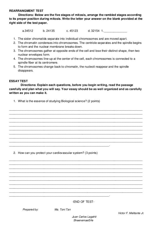 Essay Exam Questions Examples Essay Exam Questions Examples