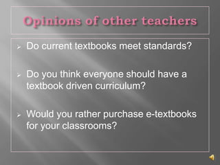 Textbook Driven Curriculum | PPSX