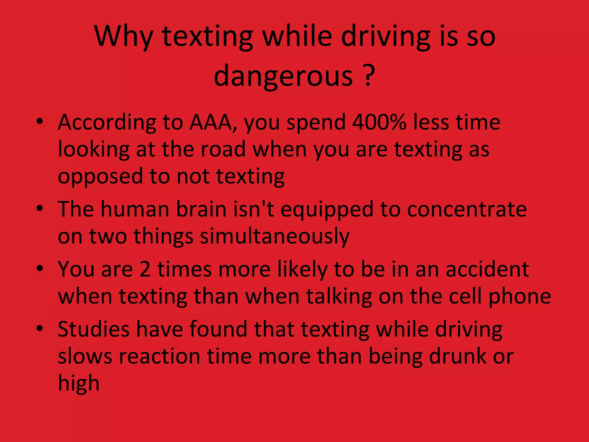 Final texting while driving | PPT