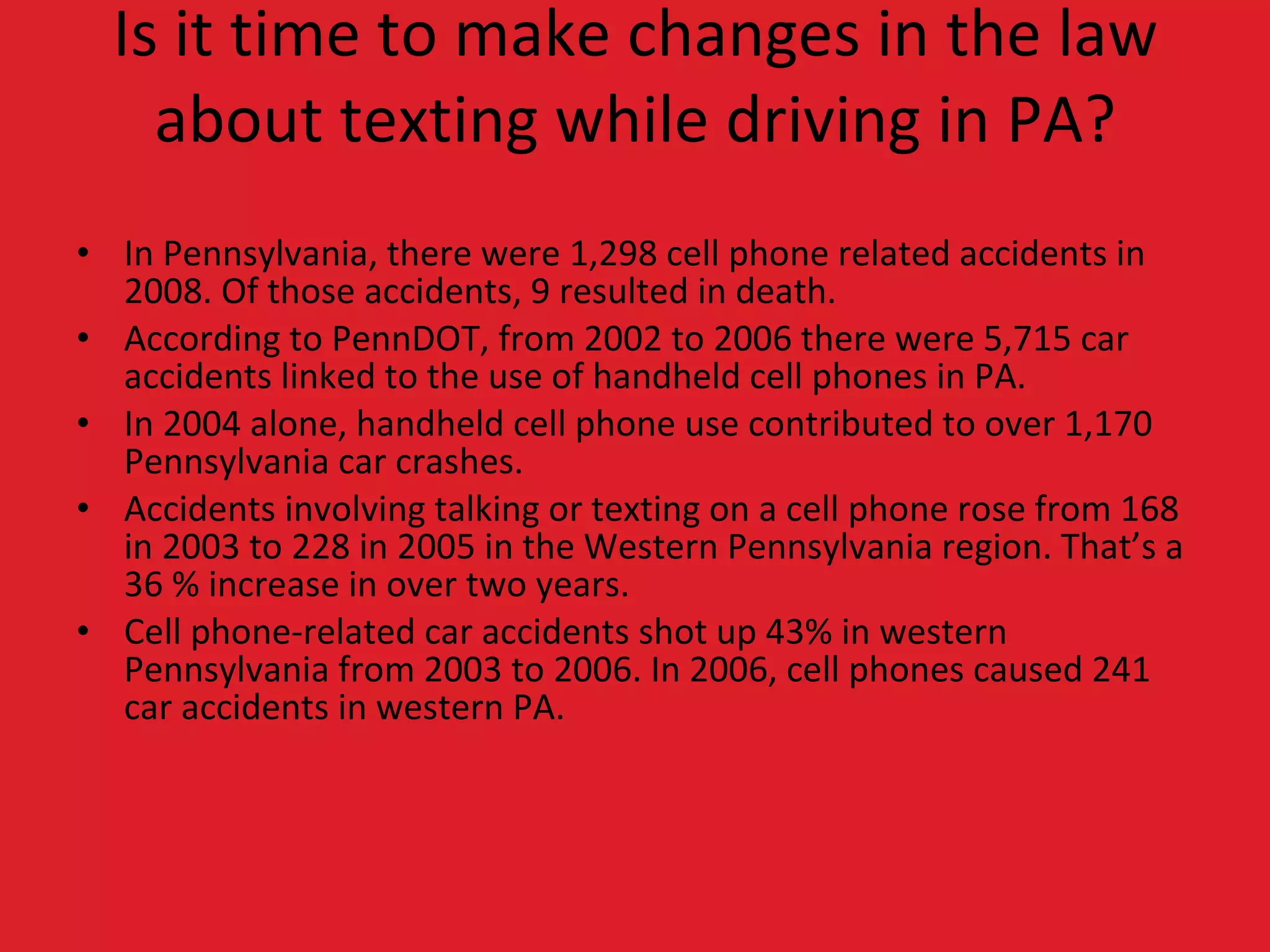 Final texting while driving | PPT