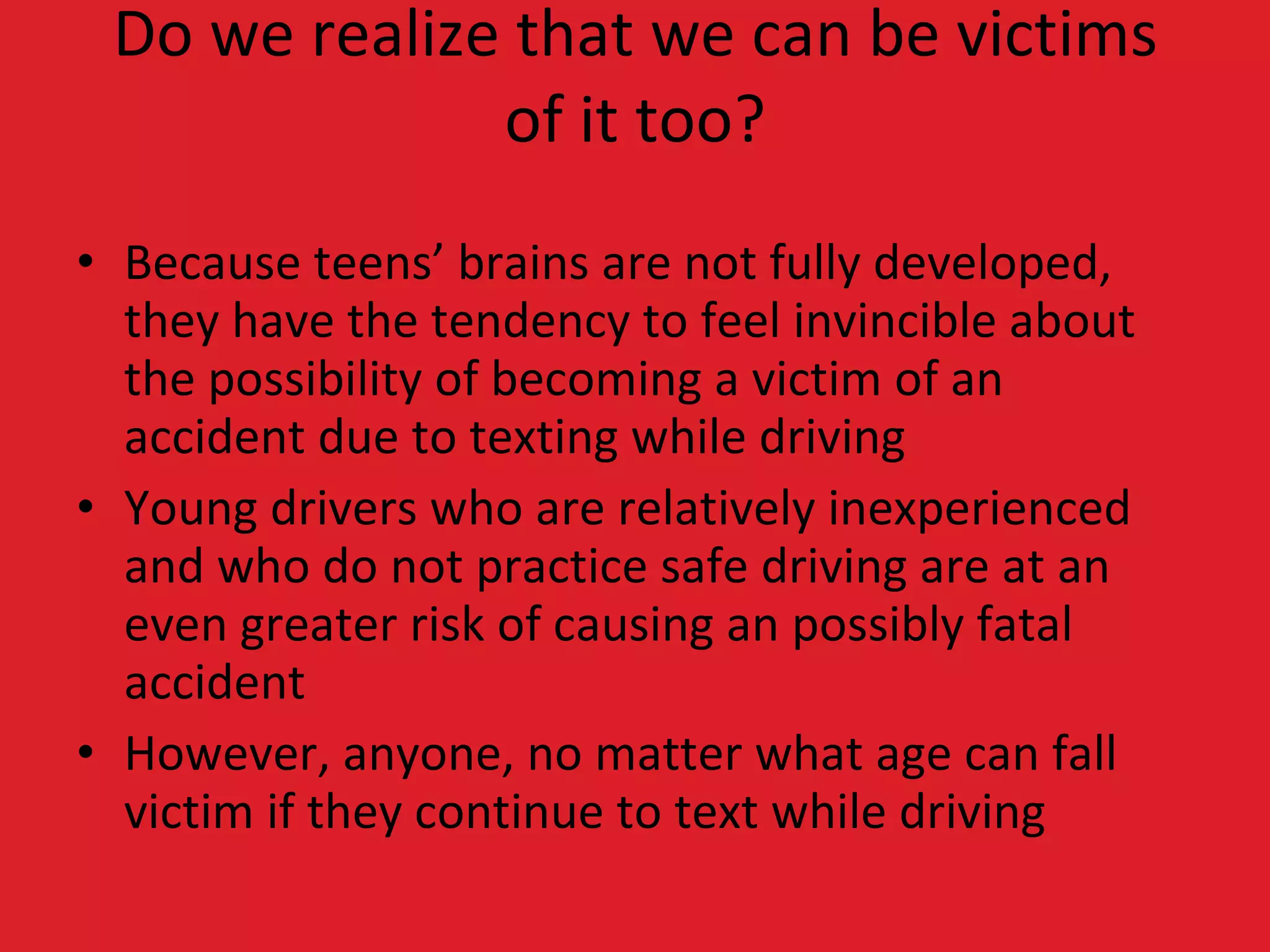 Final texting while driving | PPT