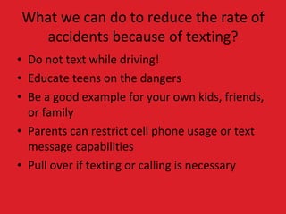 Final texting while driving | PPT
