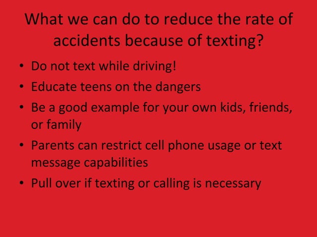 Final texting while driving | PPT | Injuries | Diseases and Conditions
