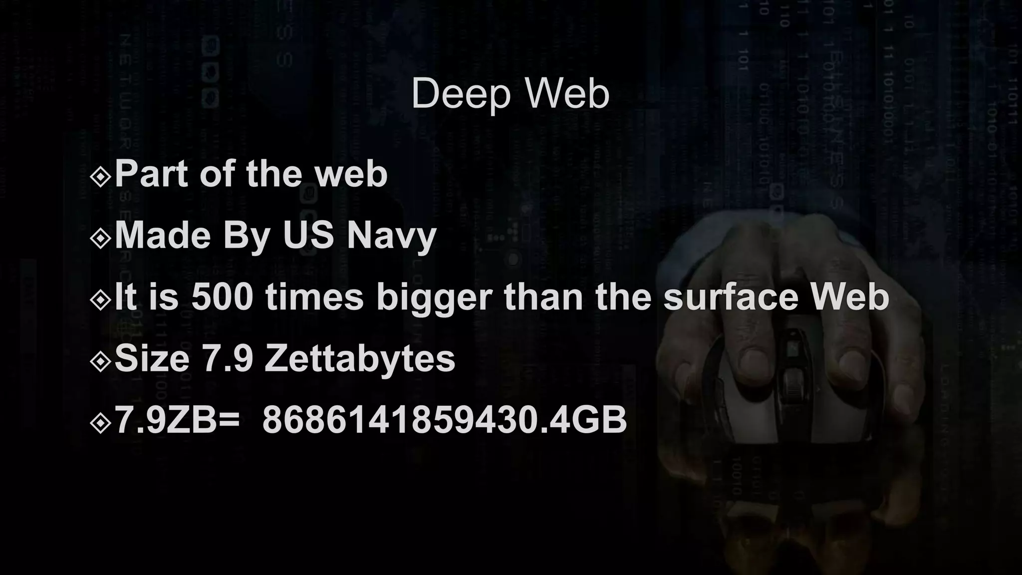 The Dark Web Presentation | PPT