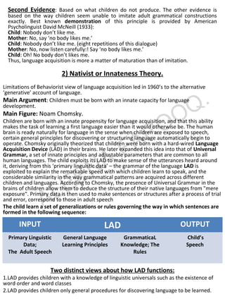 Theories of Psycholinguistics. | PPT