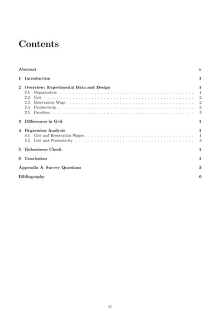 Differences in Grit on Labor Outcomes | PDF