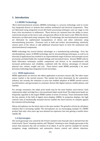 B.Sc. Thesis 1 - MEMS Vibratory Gyroscope and Readout Circuit | PDF