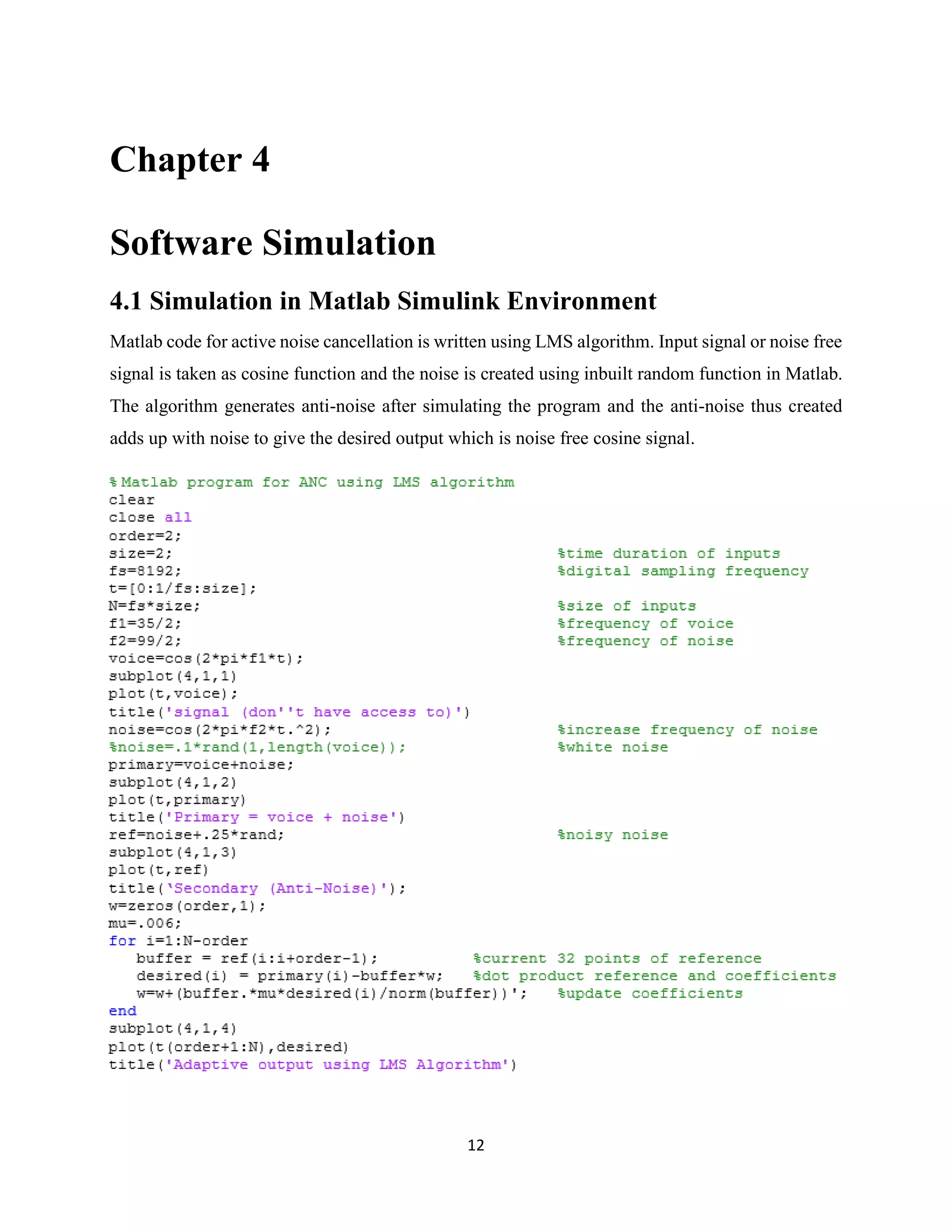 Real Time Implementation of Active Noise Control | PDF | Digital Audio | Computer Software and ...