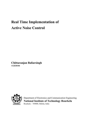 Real Time Implementation of Active Noise Control | PDF