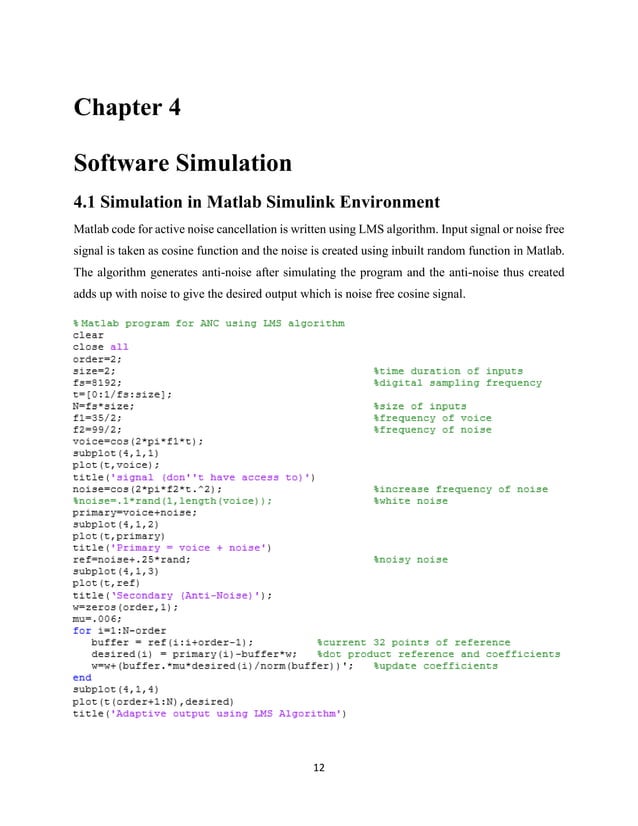 Real Time Implementation of Active Noise Control | PDF | Digital Audio | Computer Software and ...