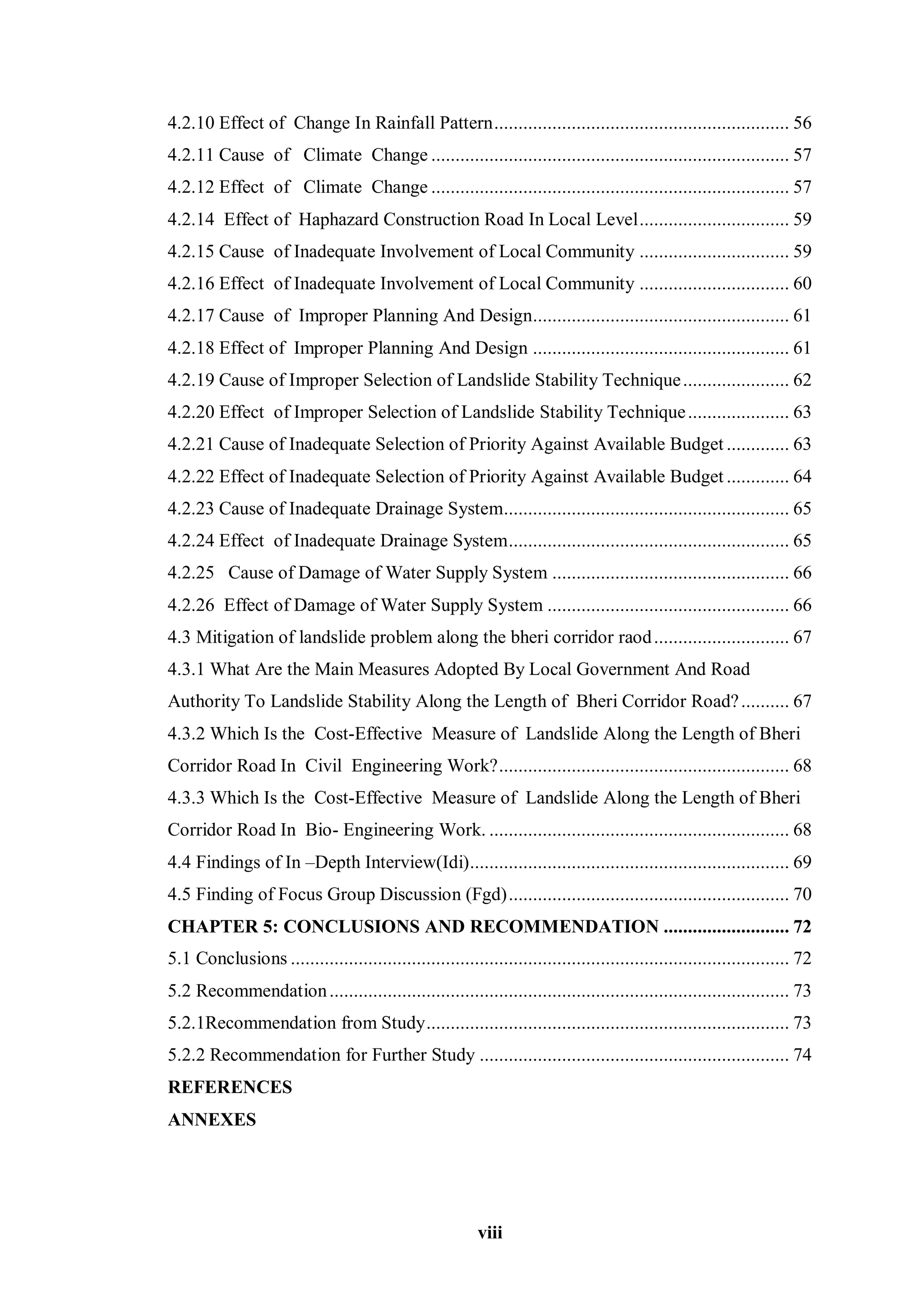Thesis on Assessment of Landslide Prone Area and Their Consequences Due ...