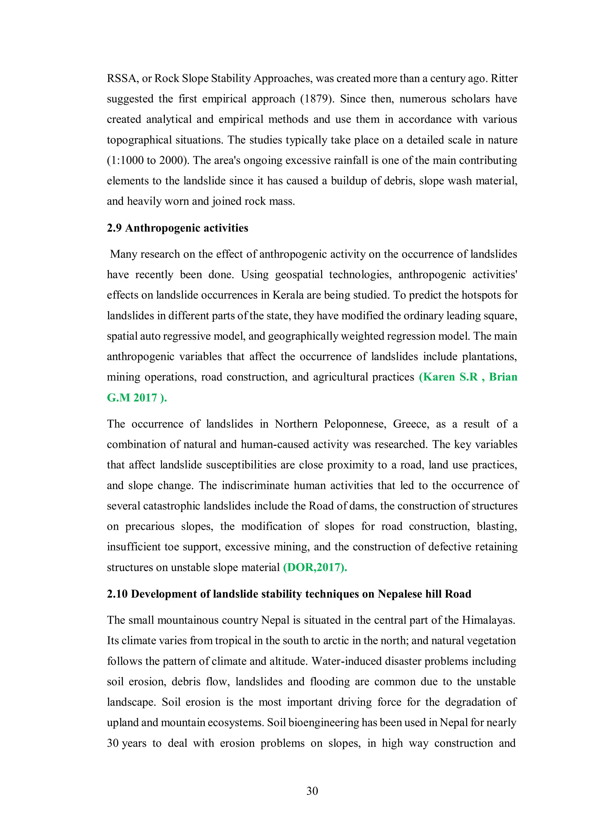Thesis on Assessment of Landslide Prone Area and Their Consequences Due ...