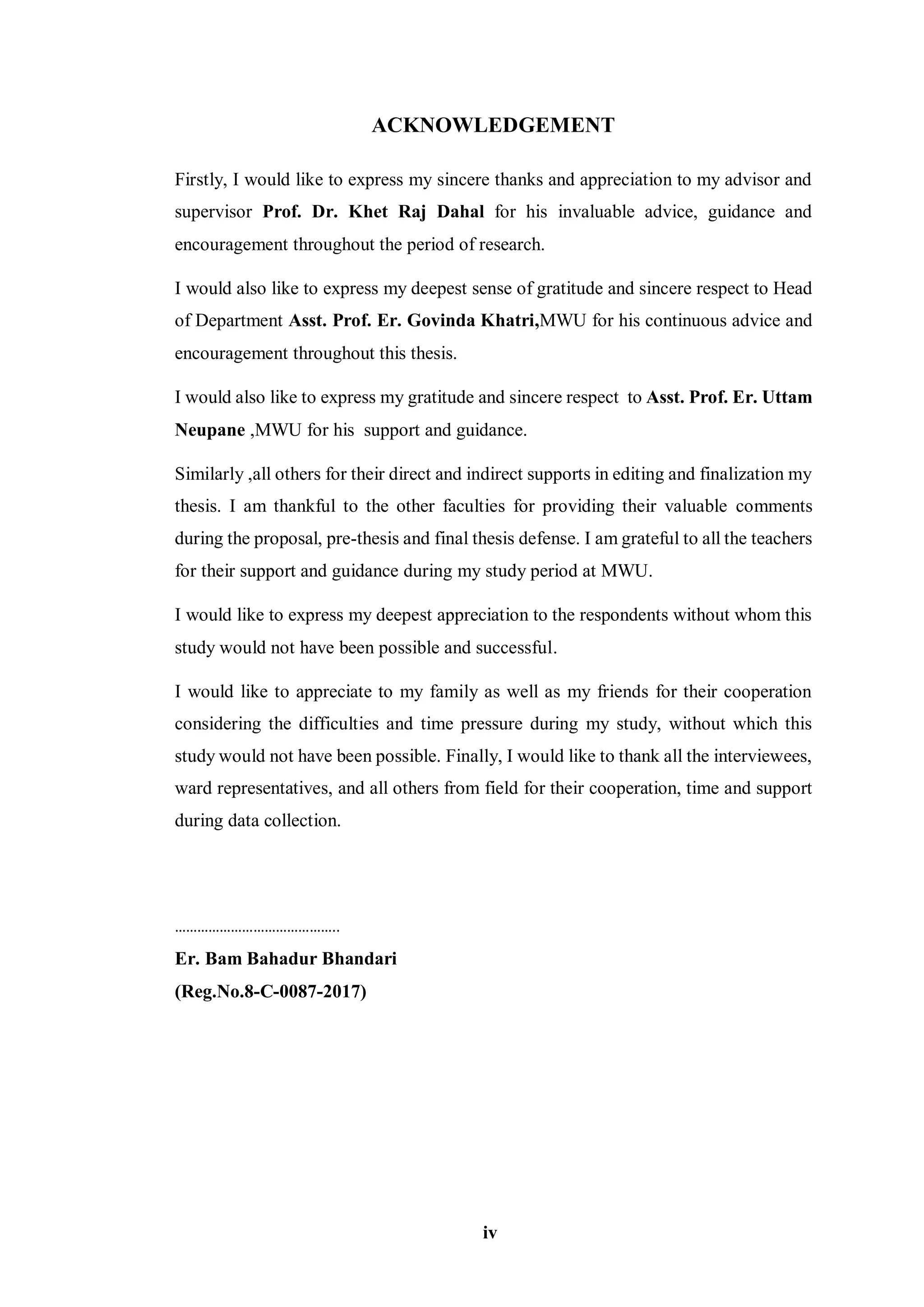 Thesis on Assessment of Landslide Prone Area and Their Consequences Due ...