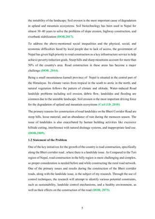 Thesis on Assessment of Landslide Prone Area and Their Consequences Due ...