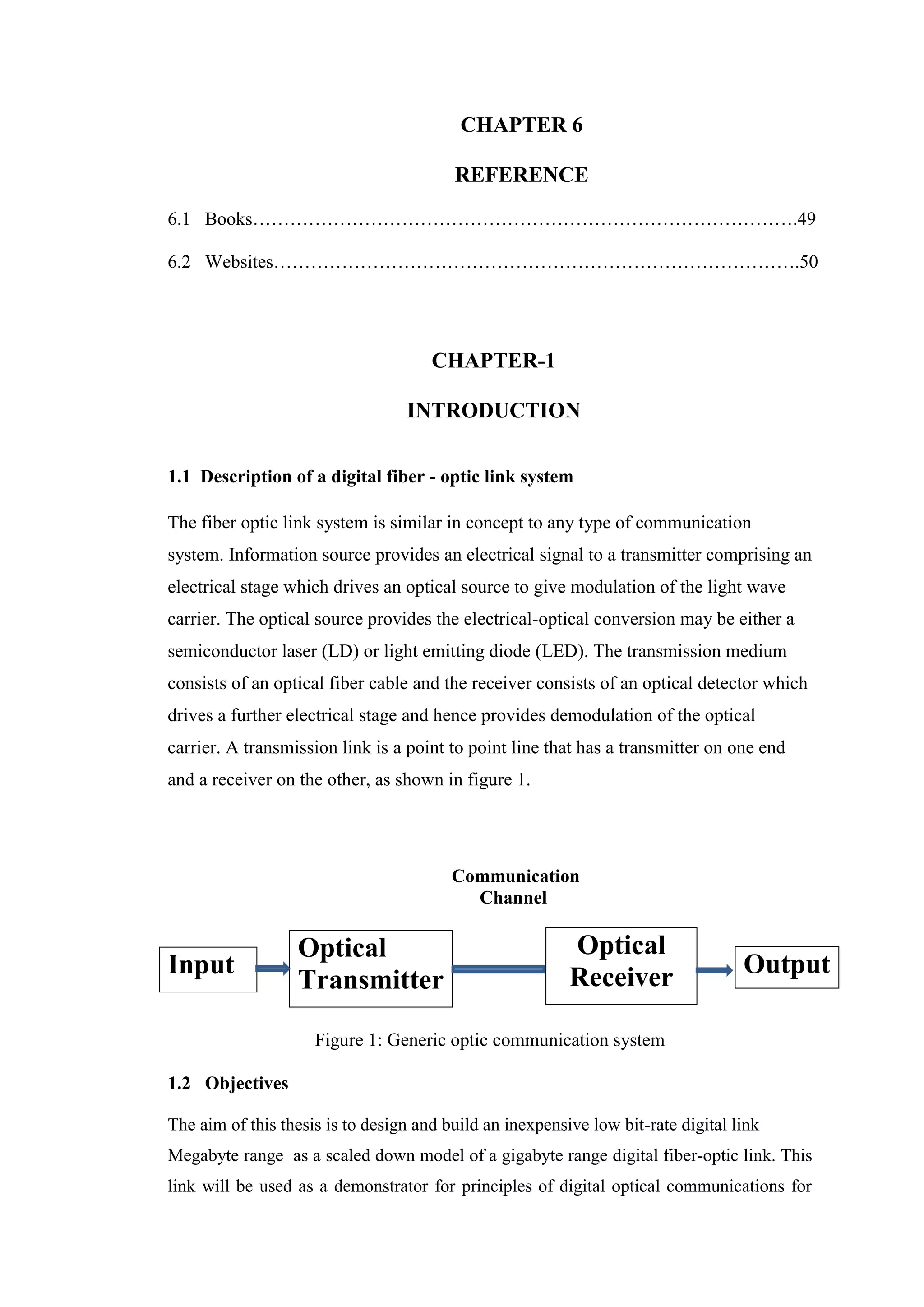 Final thesis paper Digital Optical fiber link design | PDF