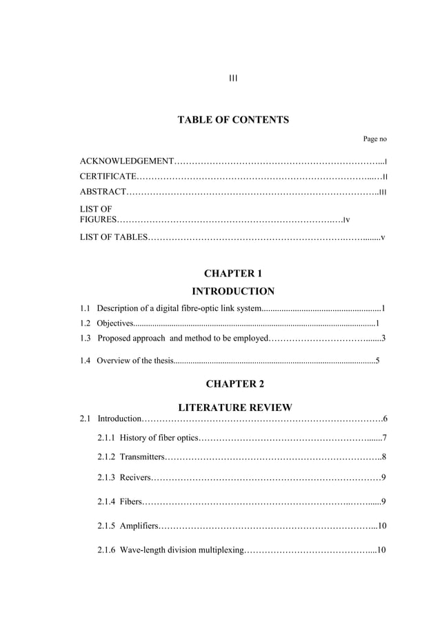 Final thesis paper Digital Optical fiber link design