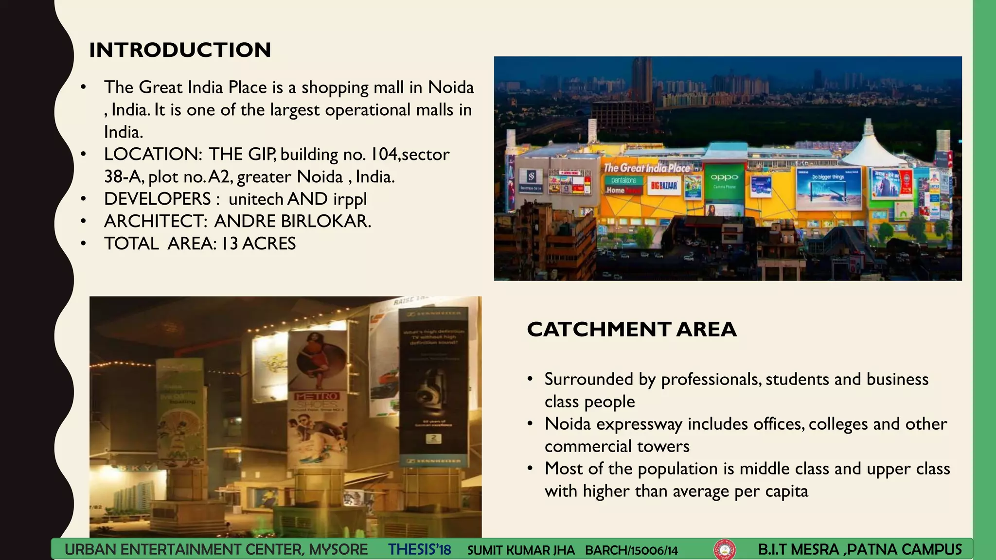 Urban Entertainment Center, introduction, live case study, literature ...