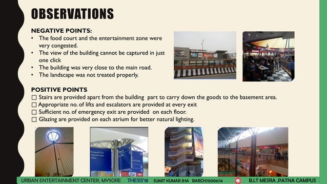 Urban Entertainment Center, introduction, live case study, literature ...