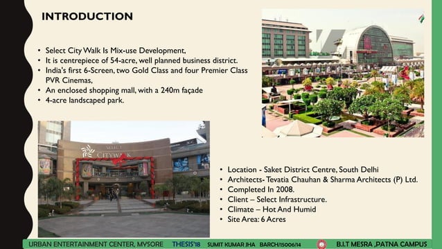 Urban Entertainment Center, introduction, live case study, literature ...