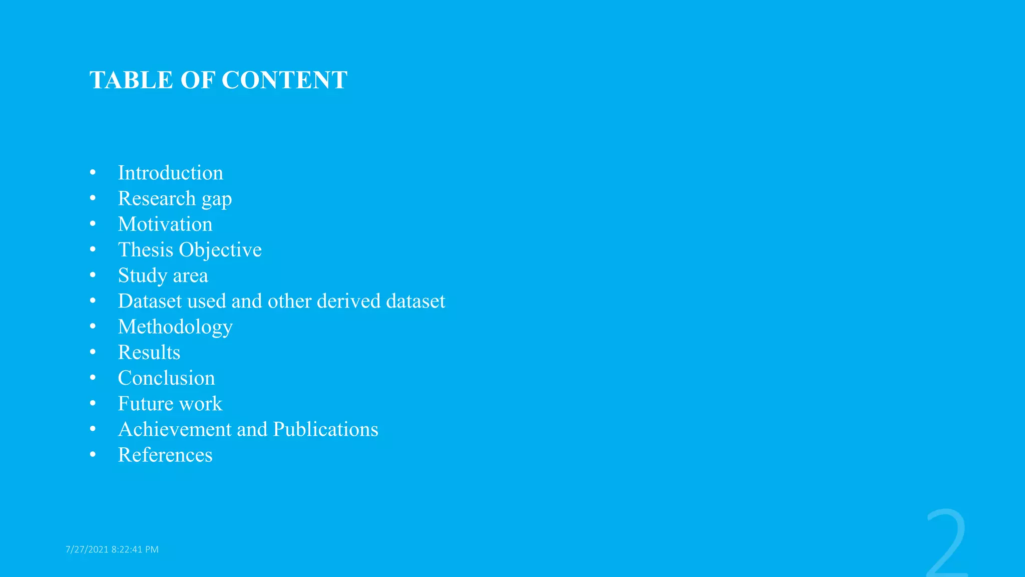 Final thesis presentation | PPTX