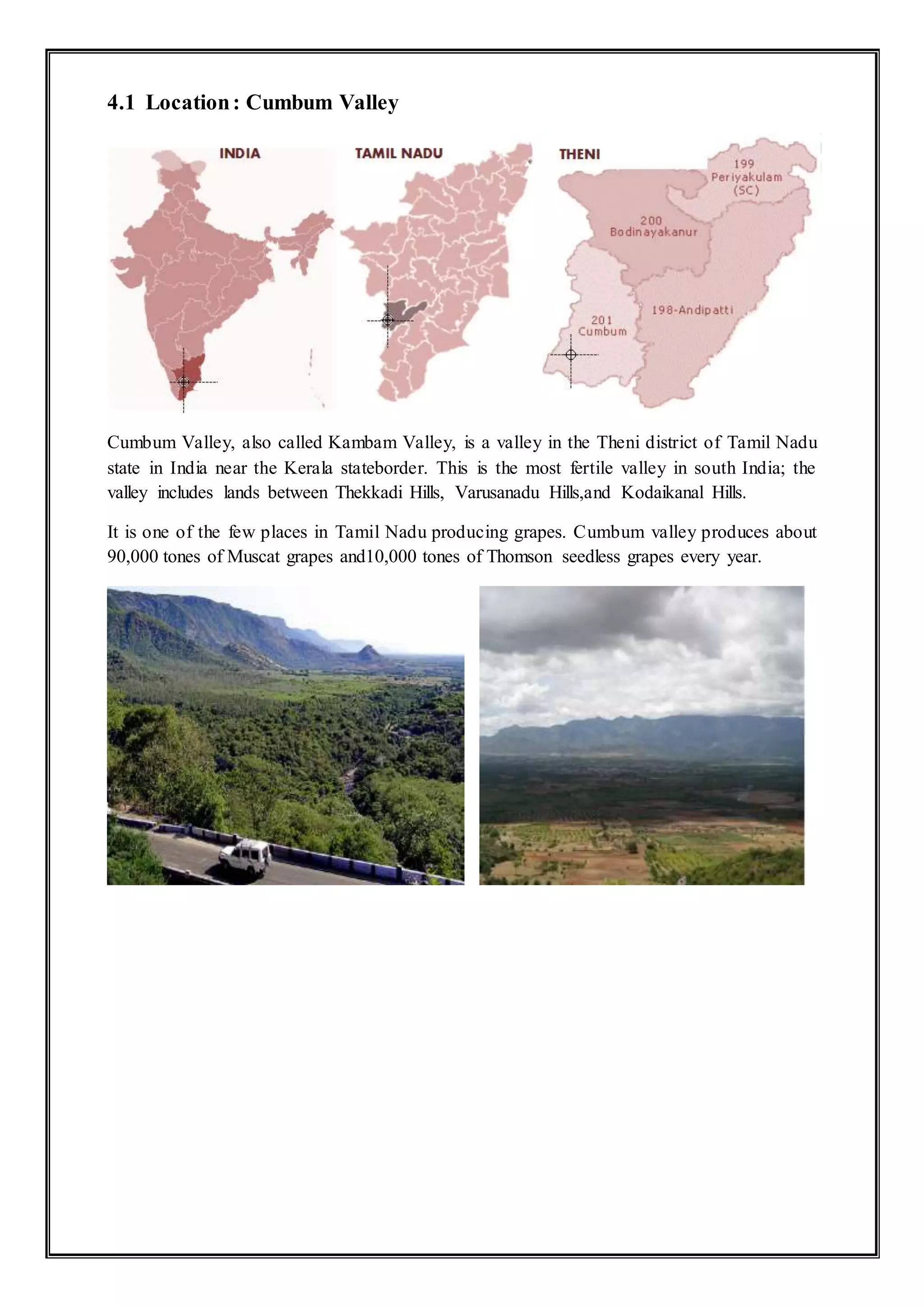 farm winery and agri- tourism at Cumbum valley, Theni District ...