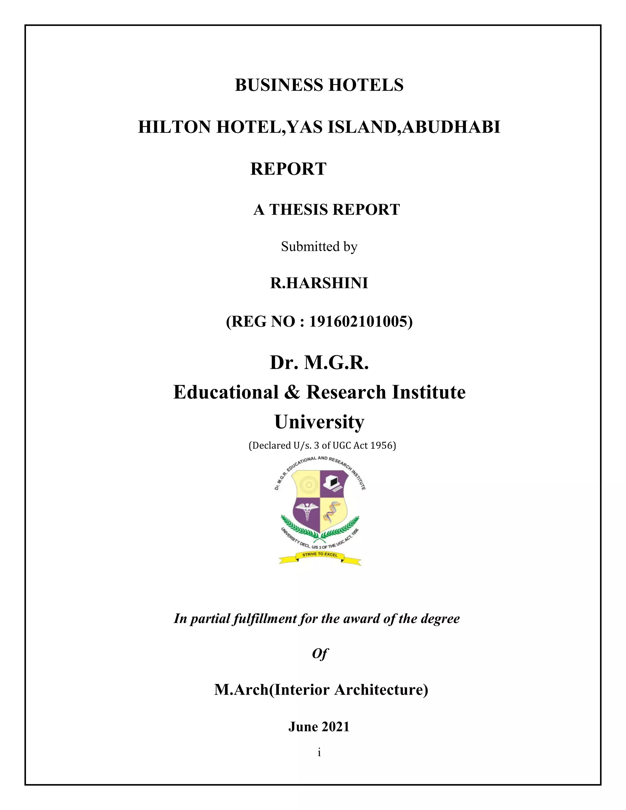 HOTEL DESIGN REPORT | PDF