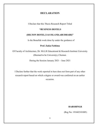 HOTEL DESIGN REPORT | PDF