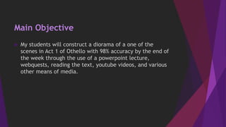 Othello: Act 1 Unit Plan | PPTX