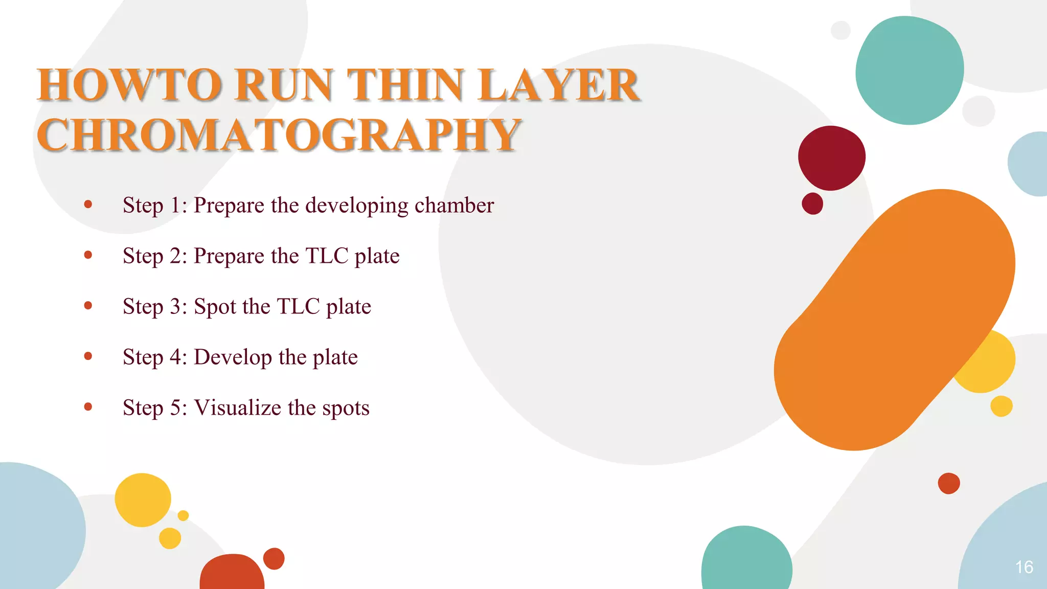 THIN LAYER CHROMATOGRAPHY | PPTX