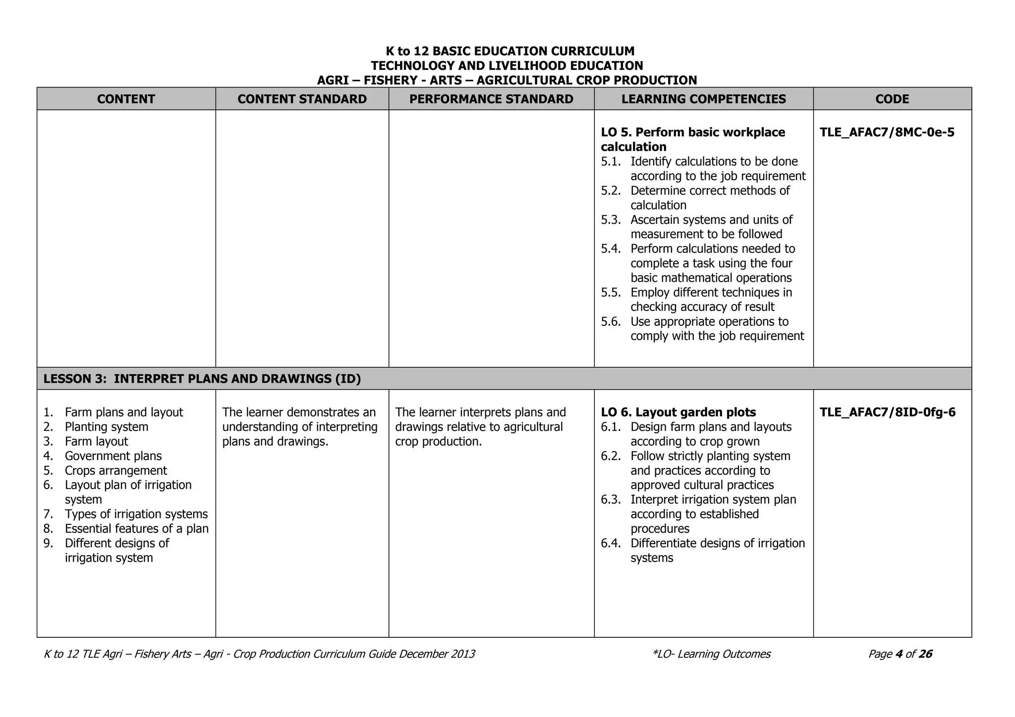 TLE-AF Agri Crop Production Curriculum Guide | PDF