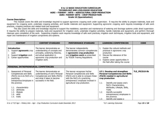 TLE-AF Agri Crop Production Curriculum Guide | PDF