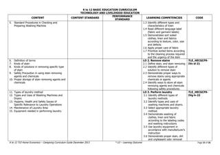 TLE/ HE Caregiving Curriculum Guide | PDF