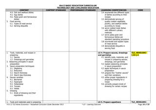 TLE/HE Household Services Curriculum Guide | PDF