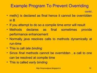Final ‘ to avoid overriding | PPT