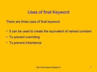 Final ‘ to avoid overriding | PPT