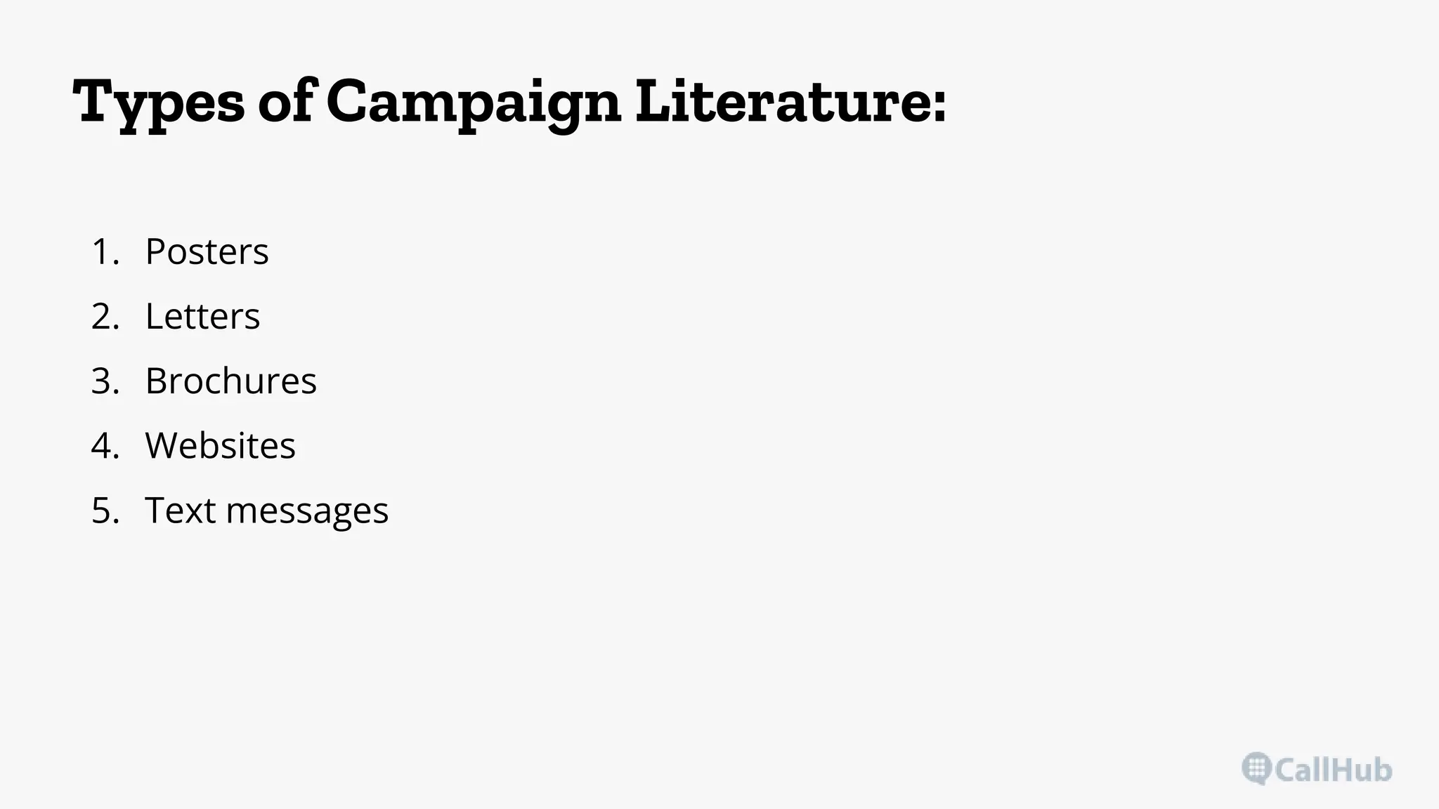 Top 5 Key Political Campaign Literature Types And Best Practices.pptx