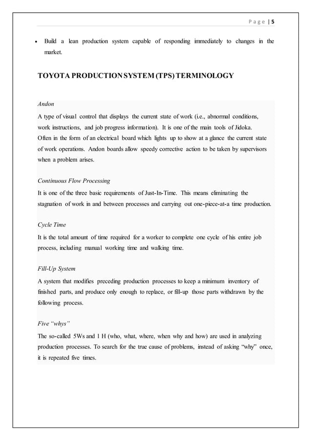 Toyota Production System | PDF