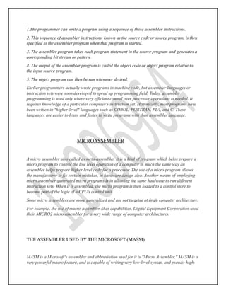Micro Assembler | PDF | Free Download