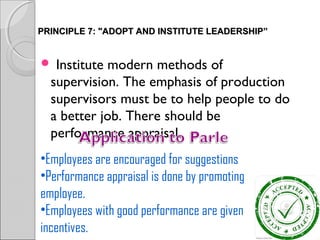 Deming's principle at Parle | PPT
