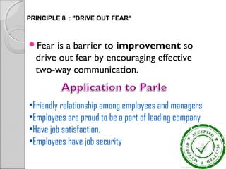 Deming's principle at Parle | PPT