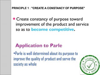 Deming's principle at Parle | PPT