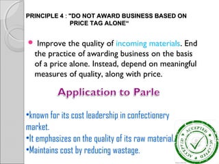 Deming's principle at Parle | PPT