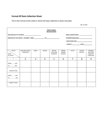 Traffic study project for final year CIVIL engineering | PDF