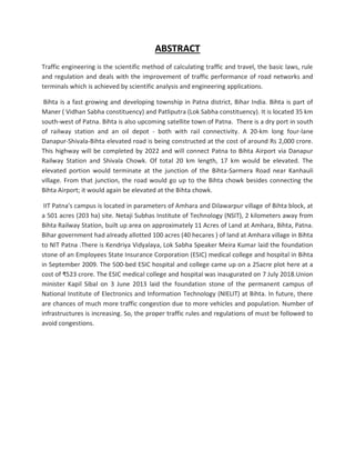 Traffic study project for final year CIVIL engineering | PDF