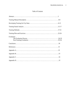 Final training manual | PDF
