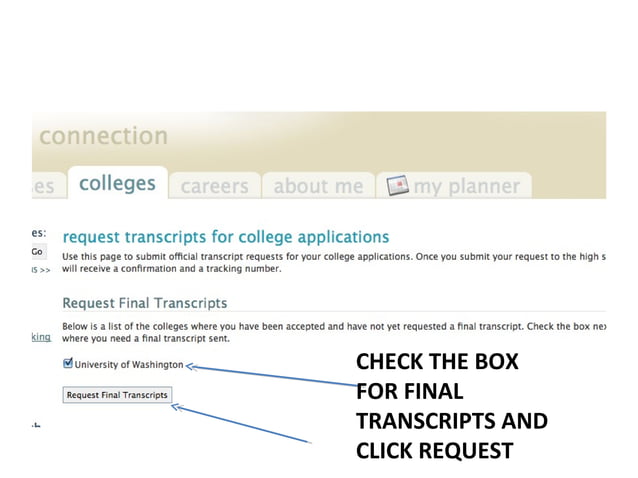 Final transcript request | PPT