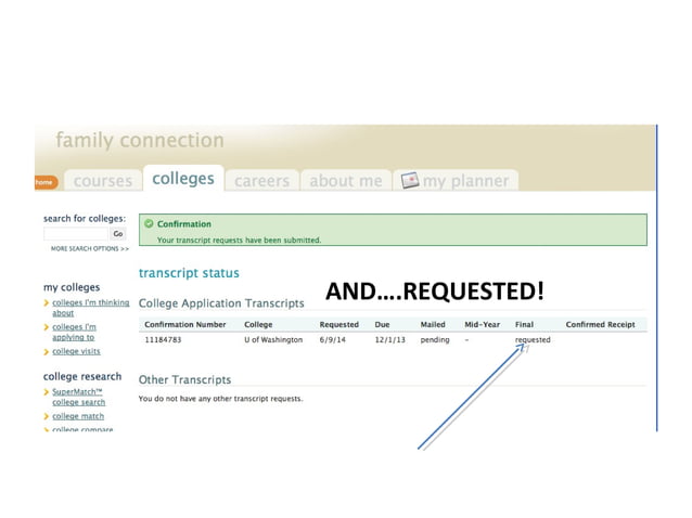 Final transcript request | PPT
