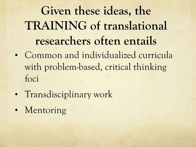 Final translational research powerpointslides final 5 30-14[1] | PPTX ...