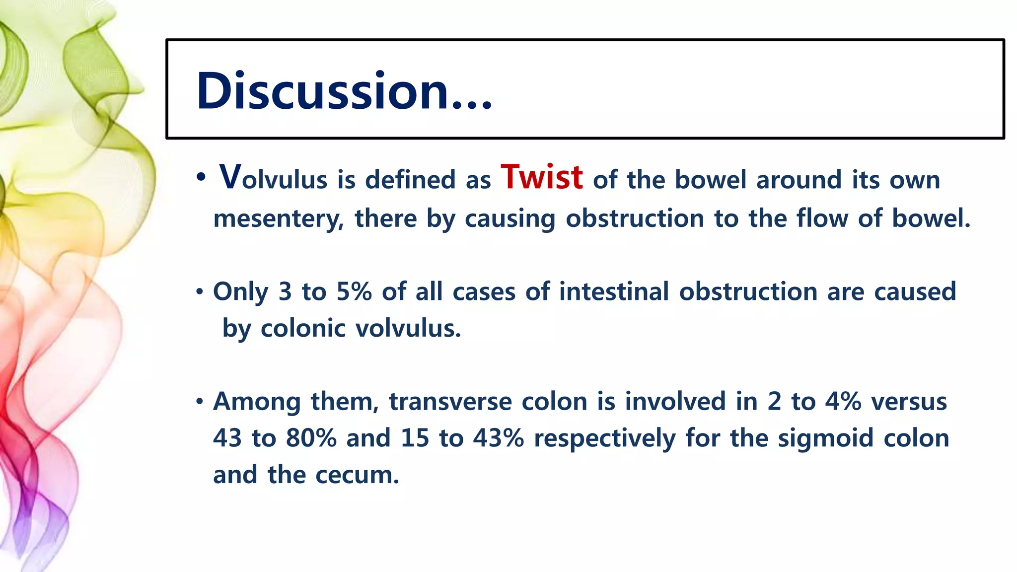 Transverse colon volvulus final | PPTX
